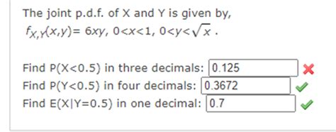 solved the joint p d f of x and y is given by