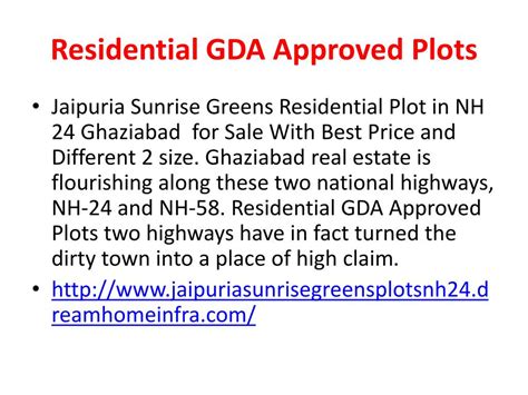 PPT Residential GDA Approved Plots PowerPoint Presentation Free Download ID