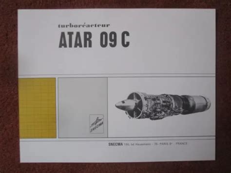 1971 Depliant Publicitaire Snecma Turboreacteur Turbojet Engine Atar 09