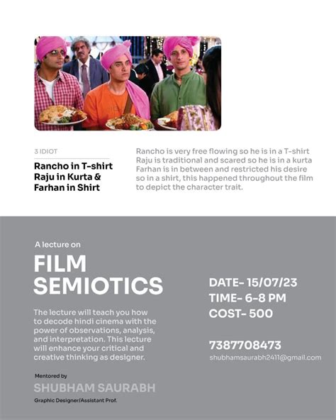 Shubham Saurabh On Linkedin A Lecture On Film Semiotics Learn How To