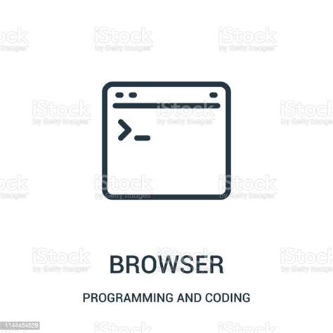 프로그래밍 및 코딩 컬렉션에서 브라우저 아이콘 벡터 얇은 라인 브라우저 개요 아이콘 벡터 일러스트 레이 션입니다 0명에 대한 스톡 벡터 아트 및 기타 이미지 Istock