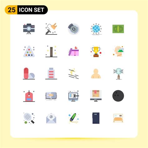 set of 25 vector flat colors on grid for worldwide arrow balance