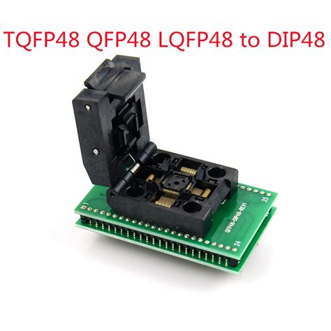 Lqfp48 Tqfp48 To Dip48 Adapter Socket Qfp48 To Dip48 Socket 0 5mm Pitch Programming R Ic
