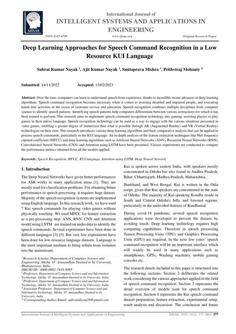 PDF International Journal Of INTELLIGENT SYSTEMS AND APPLICATIONS IN