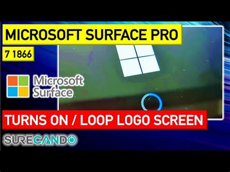 microsoft surface pro 7 turns on boot loop logo flash on off not