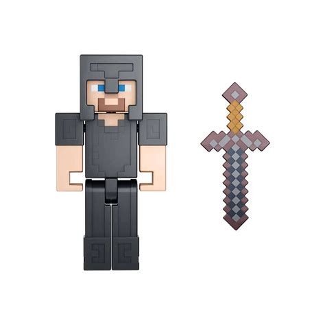 Minecraft Craft A Portal Action Figure Set Steve In Netherite Armor Thegeekpeek