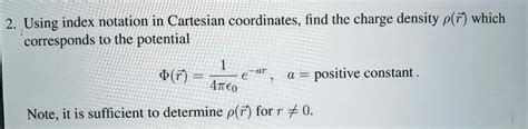 solved 2 using index notation in cartesian coordinates