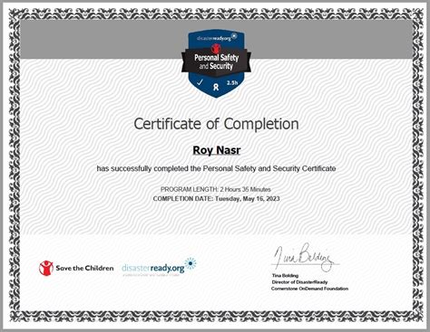 Certificate Of Completion