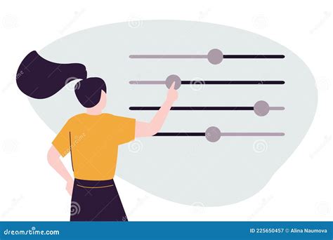 Man Moves Different Sliders Guy Adjusts Various Parameters Custom Settings User Customize