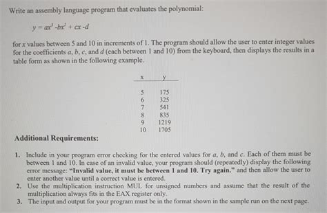 Solved Write An Assembly Language Program That Evaluates The