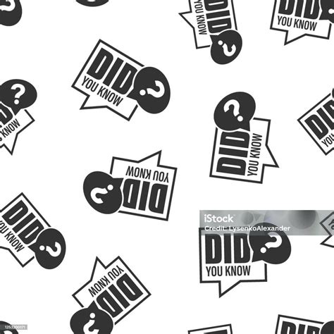 당신은 평면 스타일로 아이콘을 알고 계십니까 흰색 격리 된 배경에 물표시 벡터 그림입니다 주의 배너 원활한 패턴 비즈니스 컨셉 Led 조명에 대한 스톡 벡터 아트 및 기타