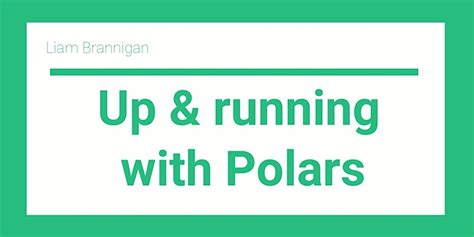 Liam Brannigan On Linkedin Up And Running With Polars