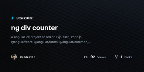 Ng Div Counter StackBlitz