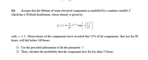 Solved Assume That The Lifetime Of Some Electrical Chegg