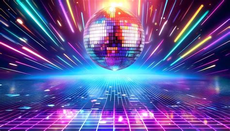 80s Background Featuring A Dance Floor With Multicolored Squares