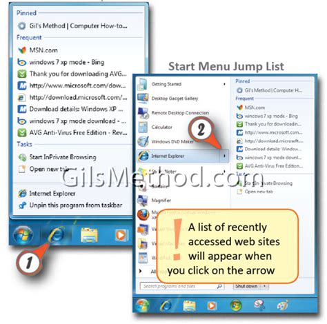 Use Jump Lists In Windows 7