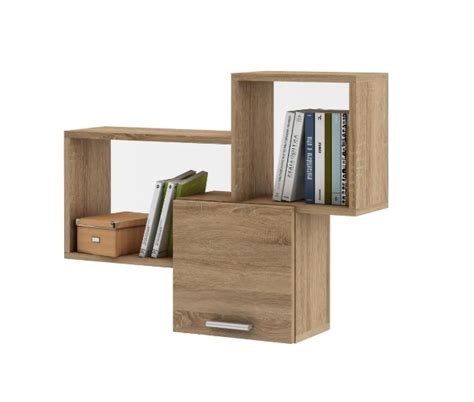 Полиця навісна на стіну Mebelproff Kub 8 з фасадом книжкова полиця декоративна полиця в