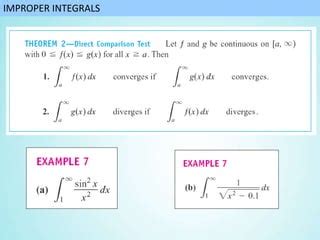 IMPROPER INTEGRALS AND APPLICATION OF INTEGRATION PPTX