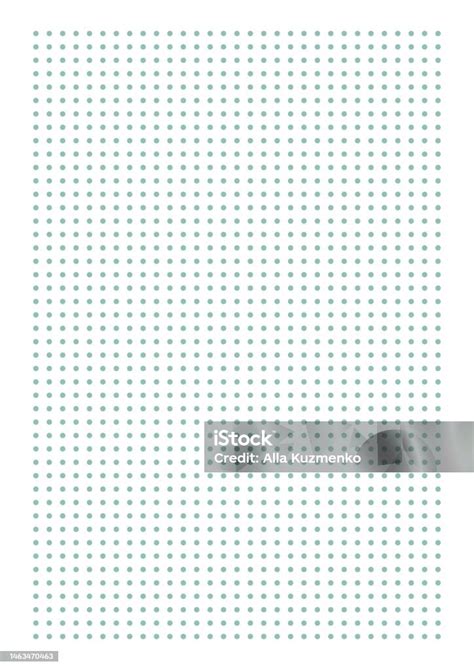 그래프 용지 흰색 배경에 인쇄 가능한 점선 그리드 용지 학교 노트북 일기 노트 인쇄를위한 점과 기하학적 추상 점 투명 일러스트