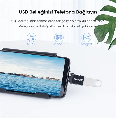 Orico Type C to USB 3 0 Dönüştürücü Adaptör Siyah Çevirici Dönüştürücü Orico