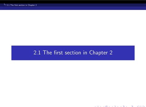 Beamer Referencing Parts Chapters Sections And Subsections Tex