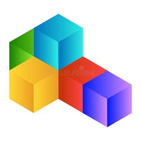 3d Cube Icon Symbol Illustration Building Cargo Icon Stock Vector Illustration Of Object