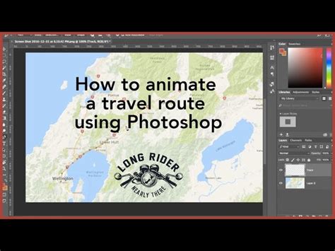 how to draw route map in photoshop