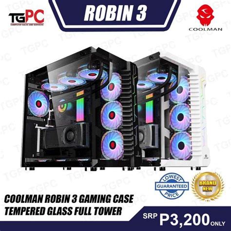 Coolman Robin 3 Gaming Case Tempered Glass Full Tower Lazada Ph