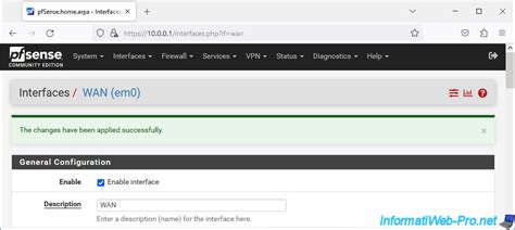 allow access to the pfsense 2 6 web interface via its wan interface