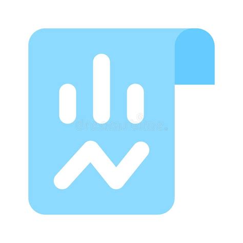 Bar Chart On Page Denoting Concept Vector Of Business Report In Trendy Style Stock Vector