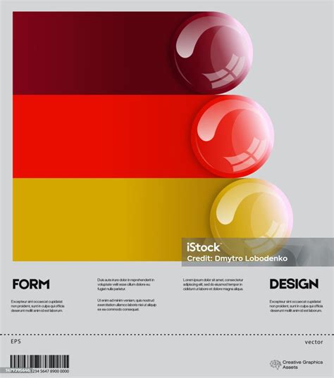 현실적인 공 저널 커버 개념 번들 대담한 형태의 그래픽 디자인 앨범 인쇄 웹 사이트 헤더 웹 배너에 유용합니다 추상적인 배경에 대한 스톡 벡터 아트 및 기타 이미지 Istock