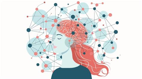 Female Brain Network Connections Cartoon Illustration Premium Ai Generated Vector