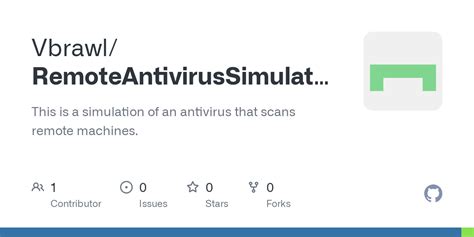 GitHub Vbrawl RemoteAntivirusSimulator This Is A Simulation Of An Antivirus That Scans Remote