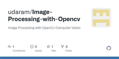 GitHub Udaram Image Processing With Opencv Image Processing With OpenCv Computer Vision