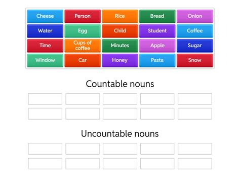 Medicine Countable And Uncountable Nouns 按組排序