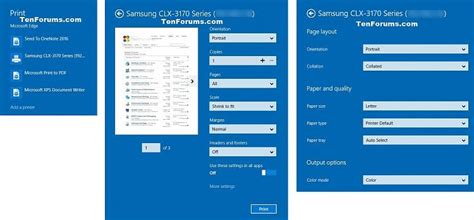 Use Modern Or Metro Style Print Dialog In Windows 10 Tutorials