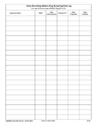 Usarec Form 601 21023 Download Fillable Pdf Or Fill Online The United