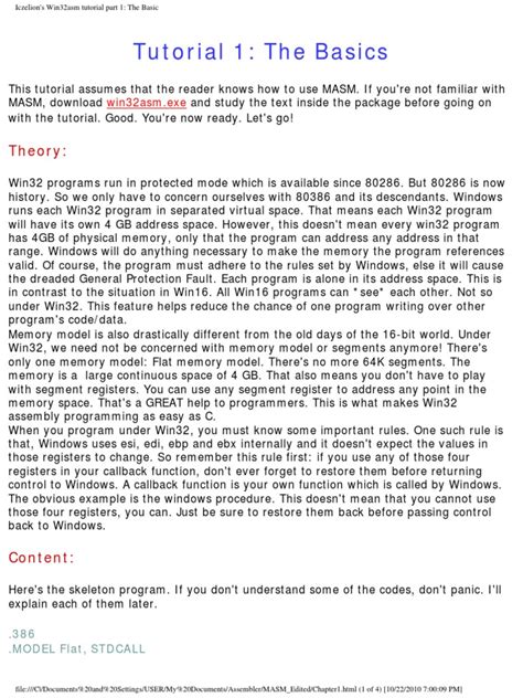 An Introduction To Using The Messagebox Function In Win32 Assembly