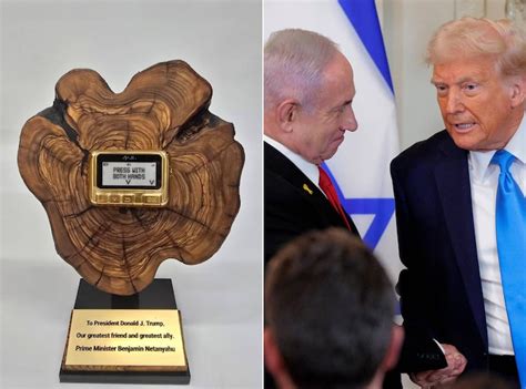 Netanyahu Schenkt Trump Gouden Pieper Als Symbool Van Operatie Tegen