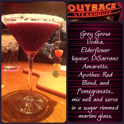 Outback Steakhouse Drink Menu