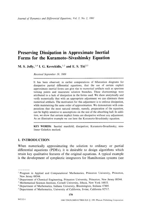 Pdf Preserving Dissipation In Approximate Inertial Forms For The