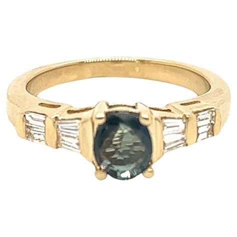 2 Ct Natural Alexandrite And Diamond 18k Ring For Sale At 1stdibs