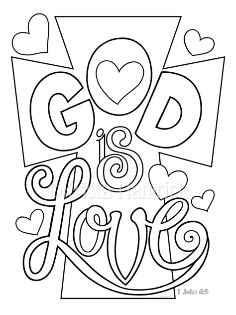 Dios Es Amor Para Colorear