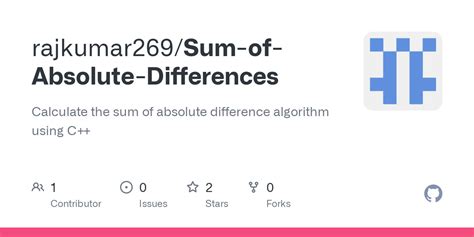Github Rajkumar269sum Of Absolute Differences Calculate The Sum Of Absolute Difference