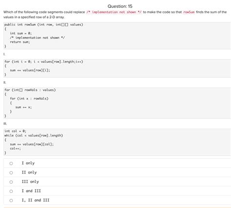 Solved Question Consider The Following Incomplete Chegg