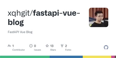 GitHub Xqhgit Fastapi Vue Blog FastAPI Vue Blog