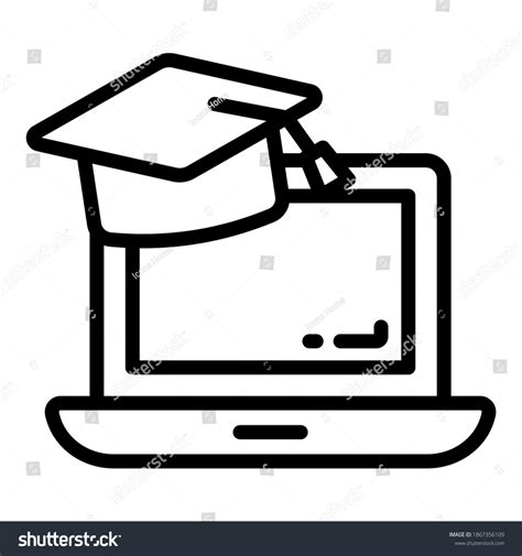online education vector line icon school stock vector royalty free