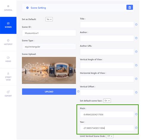 How To Set Default Scene Face On A Virtual Tour Rextheme