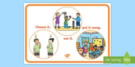 Ks1 Keeping Our Classroom Clean Display Poster
