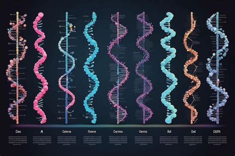 premium photo dna test infographic genome sequence map chromosome